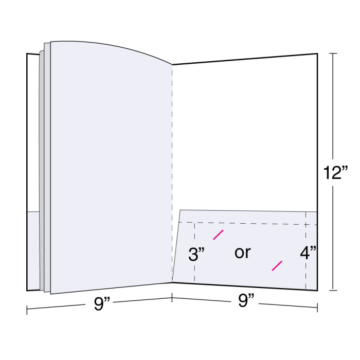 9x12 Standard Pocket Folder Matte Finish